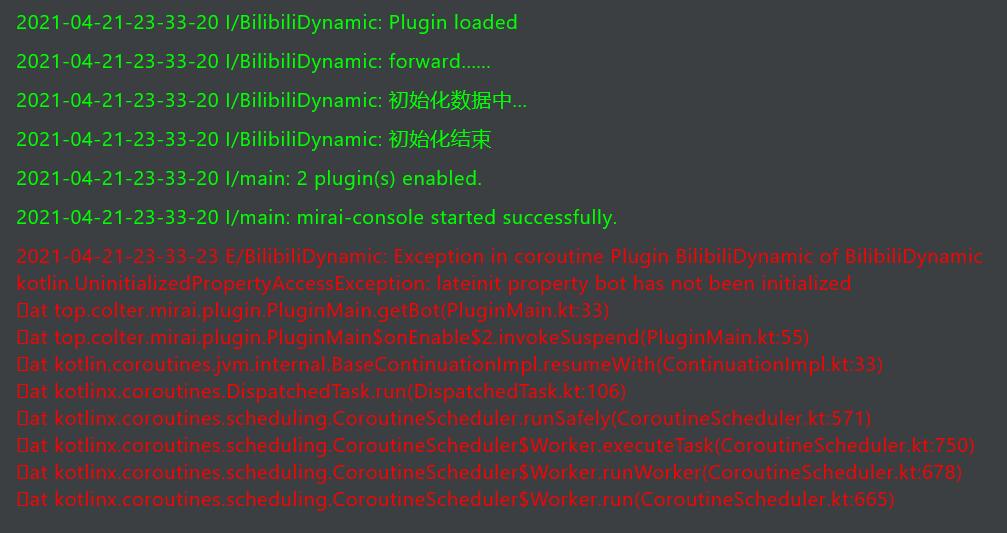 插件无法正常加载 · Issue #10 · Colter23/bilibili-dynamic-mirai-plugin · GitHub