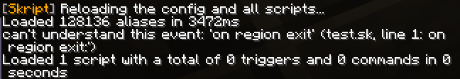 "On region enter" Not recognized · Issue #3257 · SkriptLang/Skript · GitHub