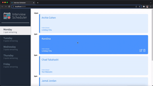 GitHub - karolinaCodes/Interview-Scheduler: A single-page React application that allows students ...