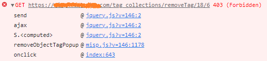 Bug: Permission bug on removing tag from Tag collection · Issue #8905 · MISP/MISP · GitHub