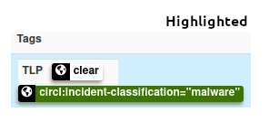 Bug: Highligted Taxonomy tags showing off the Block · Issue #8932 · MISP/MISP · GitHub