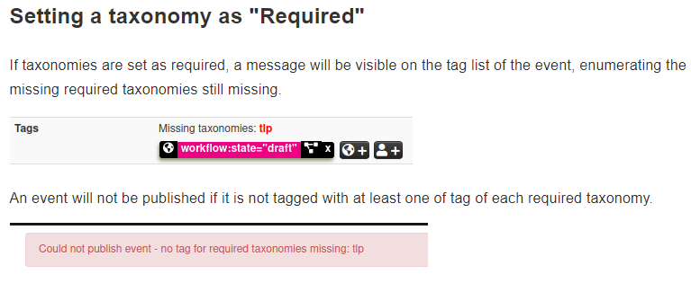 Bug: Assigned Taxonomy tag on Event does not fulfill "Required" field · Issue #8934 · MISP/MISP ...