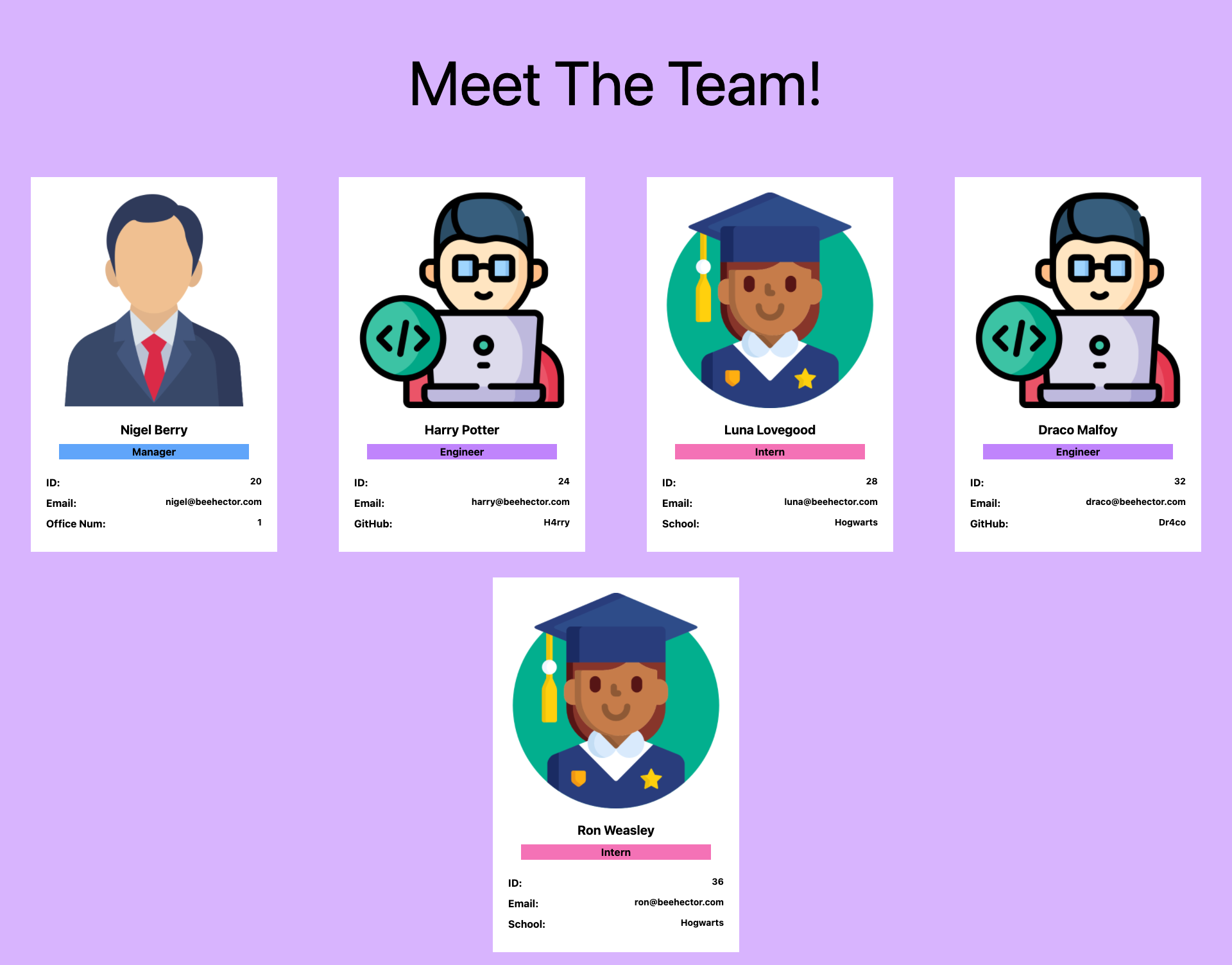 GitHub - DYL4N1997/Generate-Your-Team: Team Profile Generator