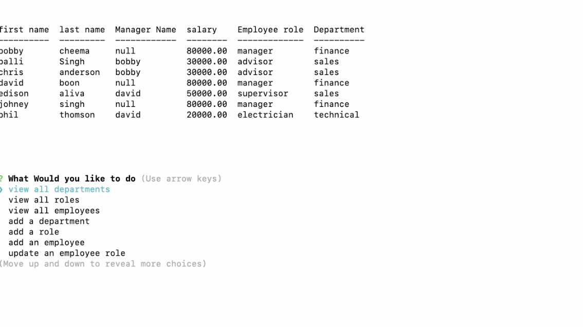 GitHub - bobby-cheema/Employee-tracker