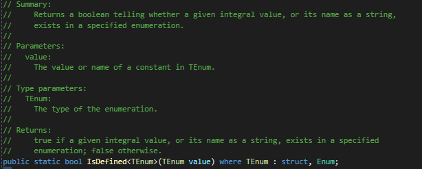 `Enum.IsDefined (TEnum)`'s documentation still mentions enum value string · Issue #6904 · dotnet ...