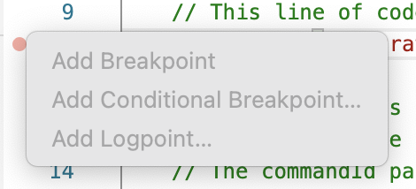 Breakpoint context menu items are disabled in the editor · Issue #12548 ...