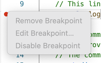 Breakpoint context menu items are disabled in the editor · Issue #12548 · eclipse-theia/theia ...