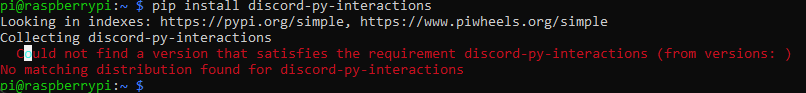[bug] Latest Version On Raspberry Pi Is 3 0 2 · Issue 721 · Interactions Py Interactions Py