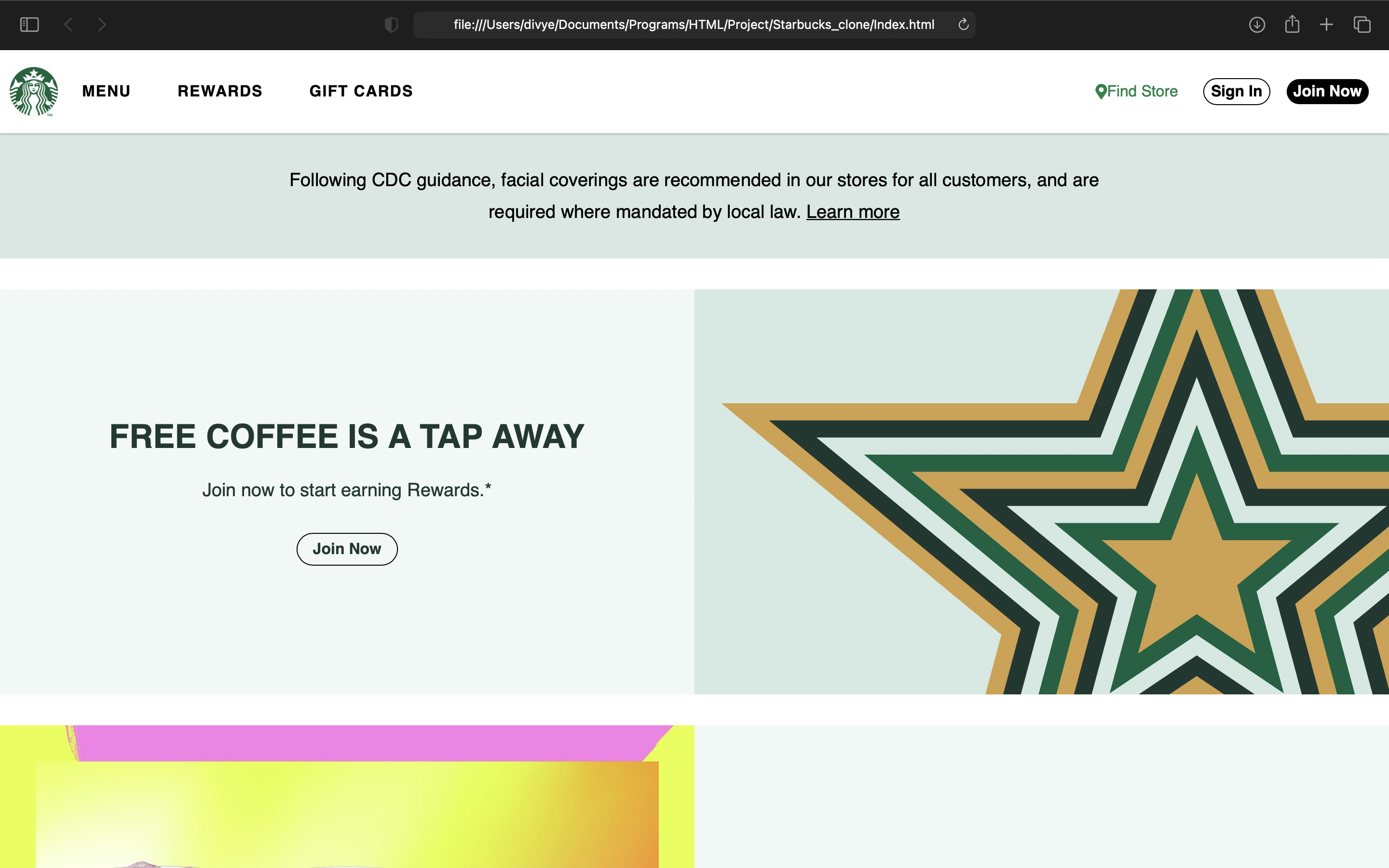 GitHub - divye-gupta/starbucks_clone: Starbucks static clone page