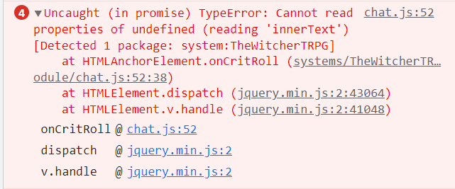 Crit/fumble · Issue #232 · AnthonyMonette/TheWitcherTRPG · GitHub