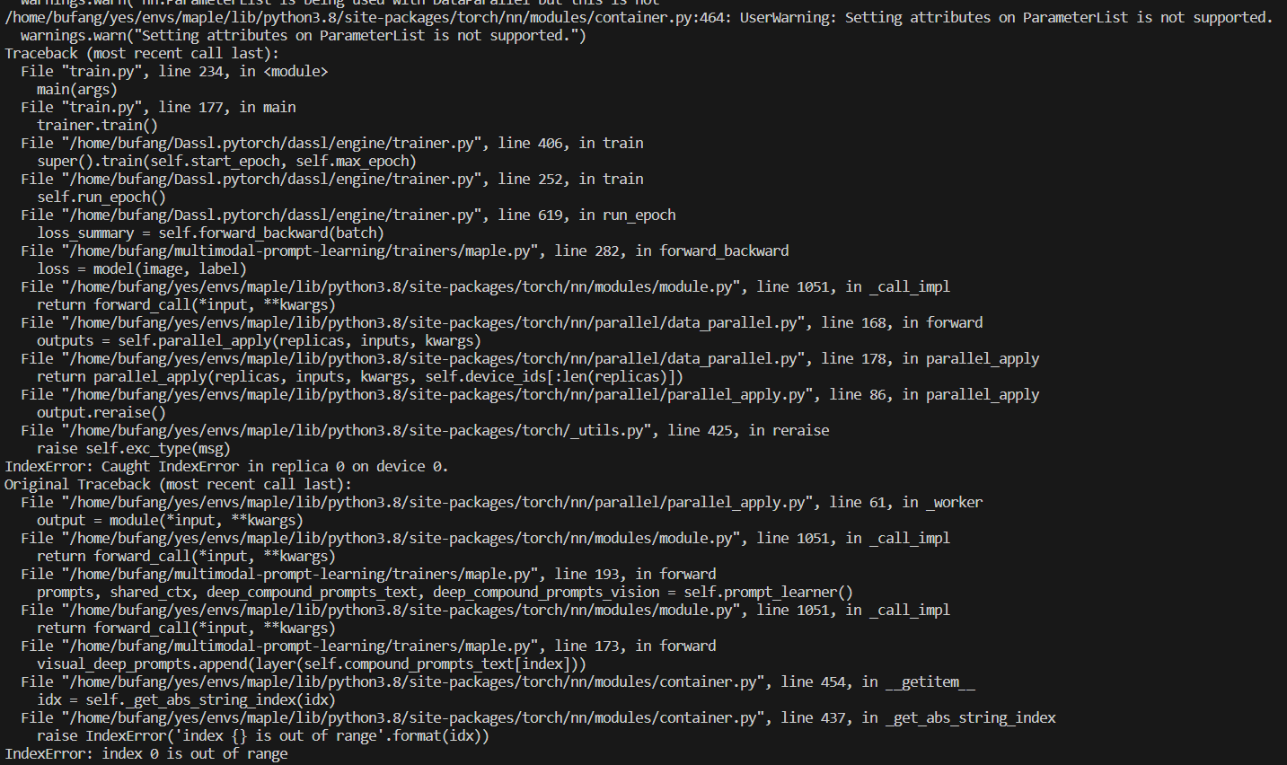 Some errors when I run the code · Issue #36 · muzairkhattak/multimodal-prompt-learning · GitHub