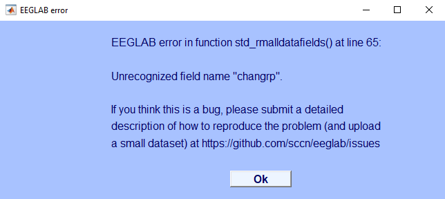 EEGLAB error in function std_rmalldatafields_line 65 · Issue #486 · sccn/eeglab · GitHub