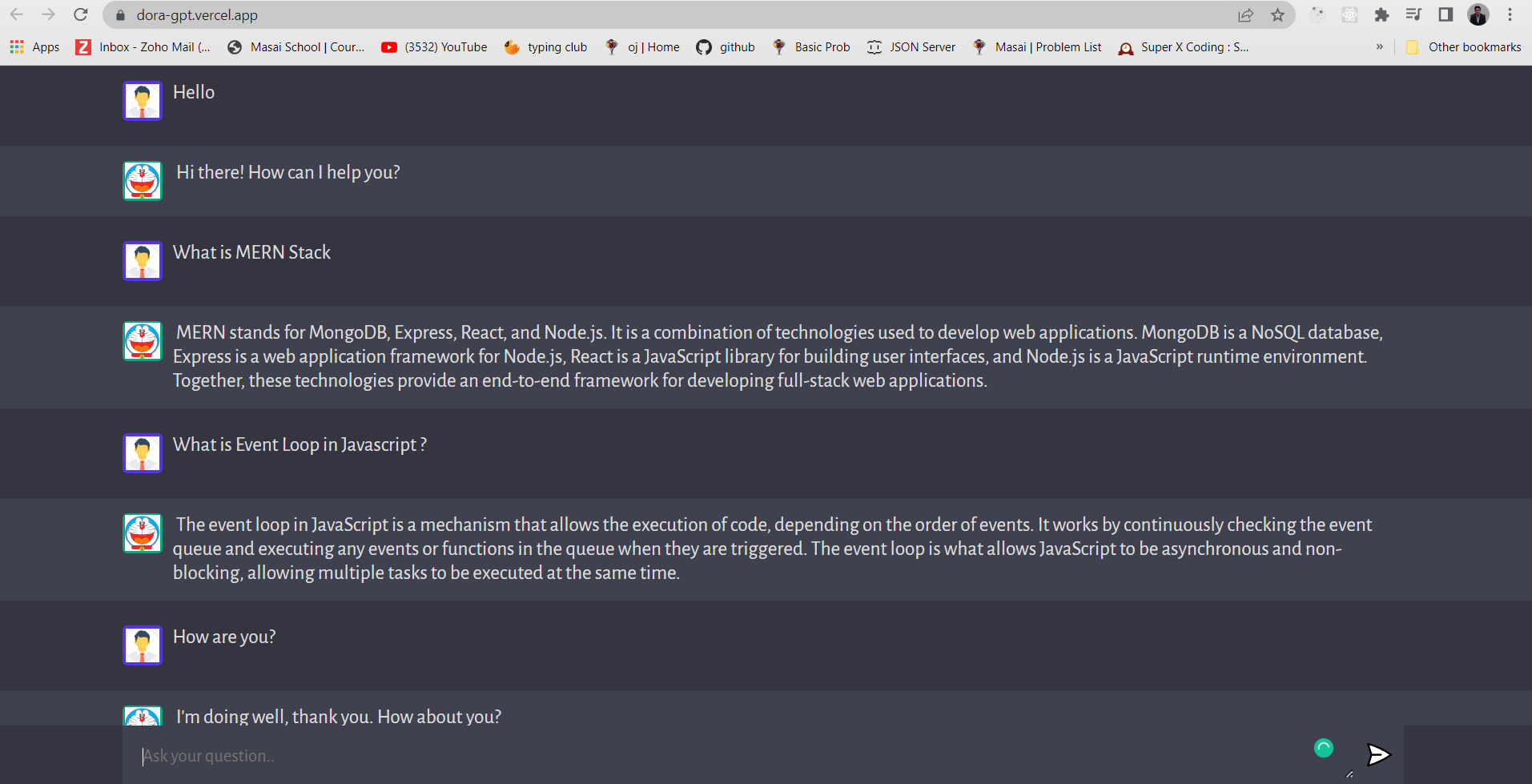 GitHub - Rushikesh2503/Dora-GPT: By using OpenAI apis try to make my version of gpt as Dora-GPT ...