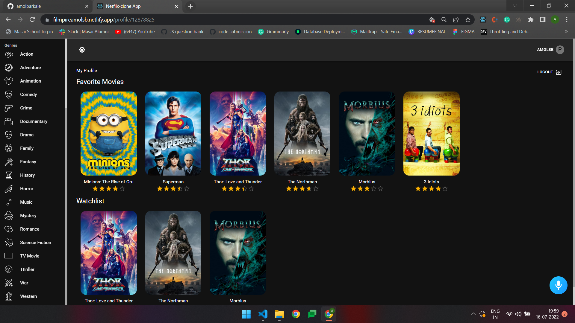 GitHub - amolbarkale/Netflix-clone