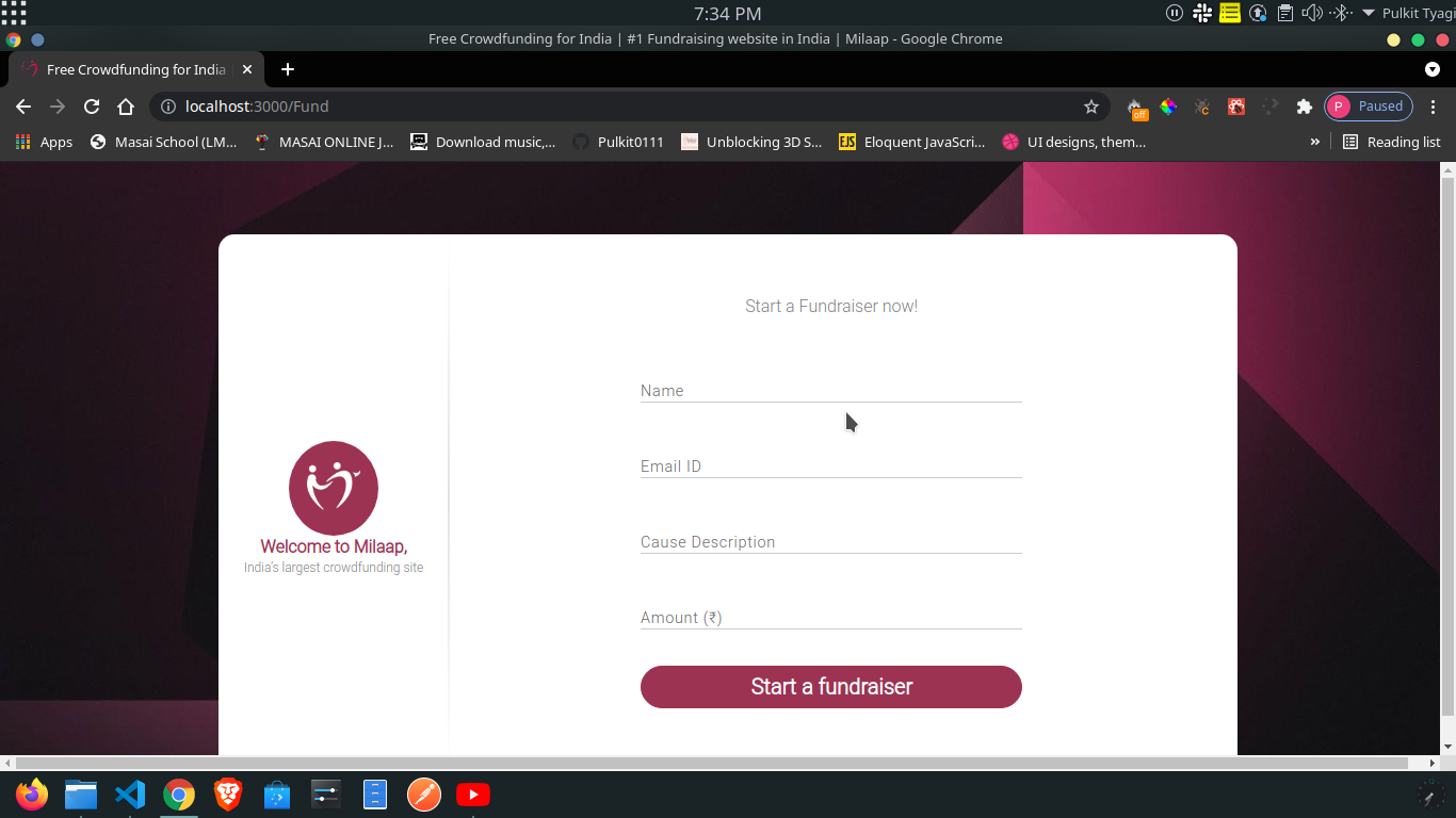 GitHub - Malik04121/Milaap_clone: Clone of Milaap.org, a humanitarian ...