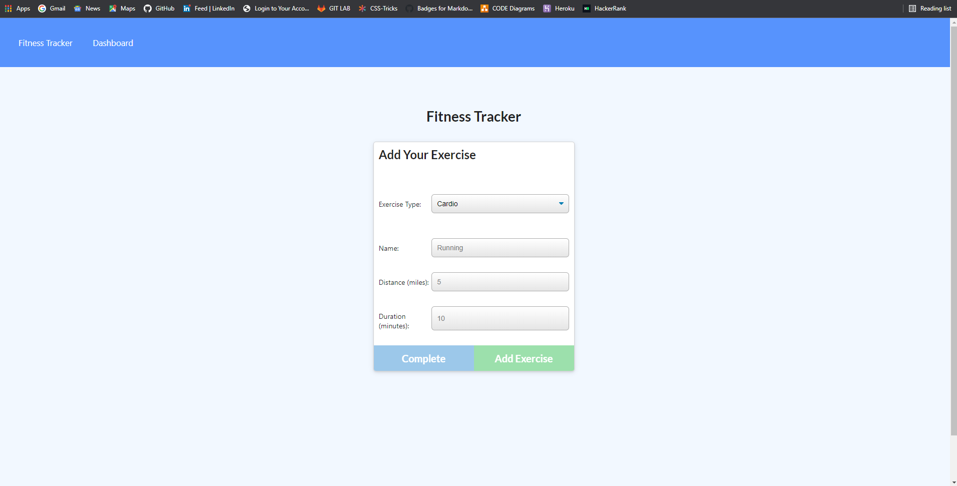 GitHub - Adeamer/Workout-Tracker