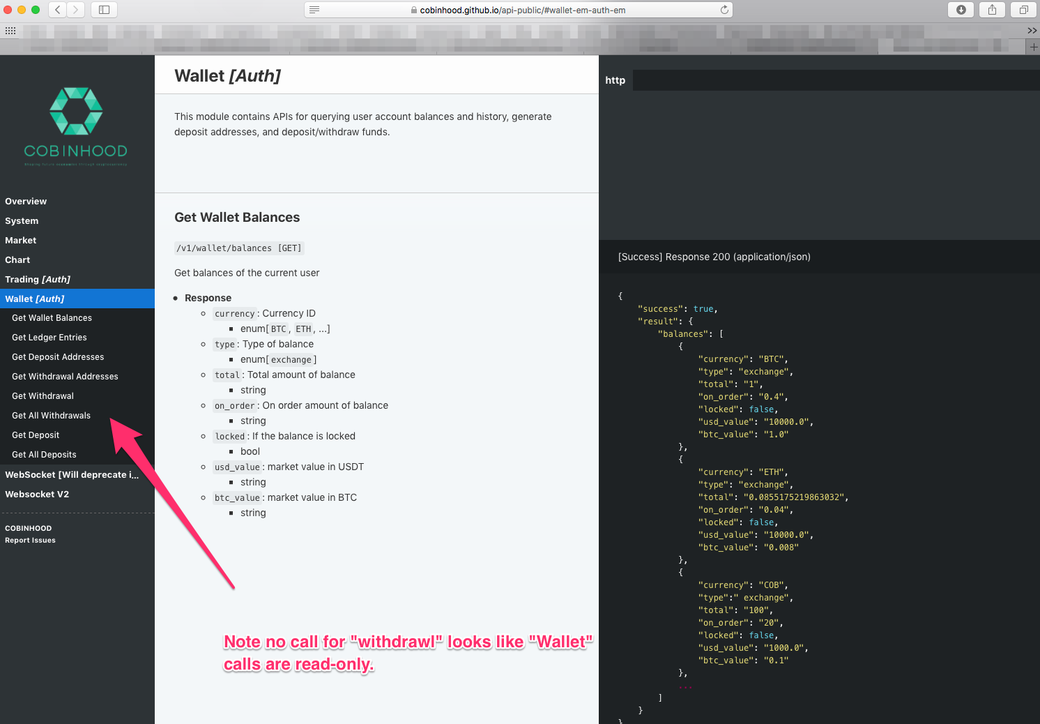 COBINHOOD withdraw not working but capability says it's implemented. · Issue #2679 · ccxt/ccxt ...