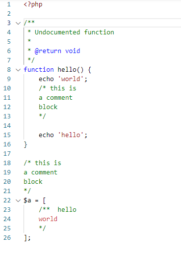 Allow folding of comments within array declarations · Issue #2070 ...