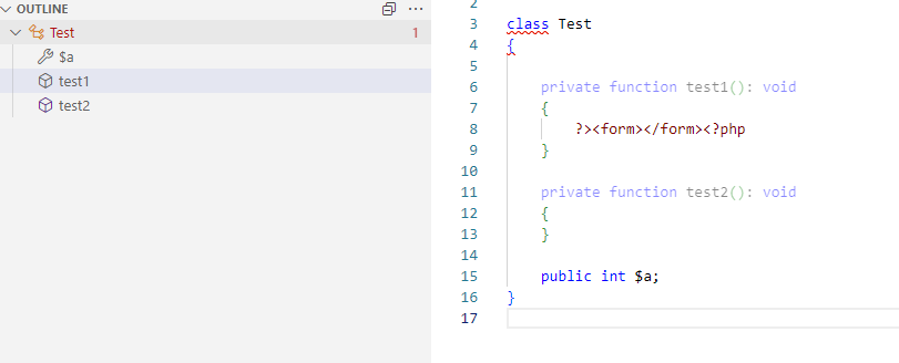 Certain Text Breaks Parsing · Issue 2634 · Bmewburnvscode Intelephense · Github 1609