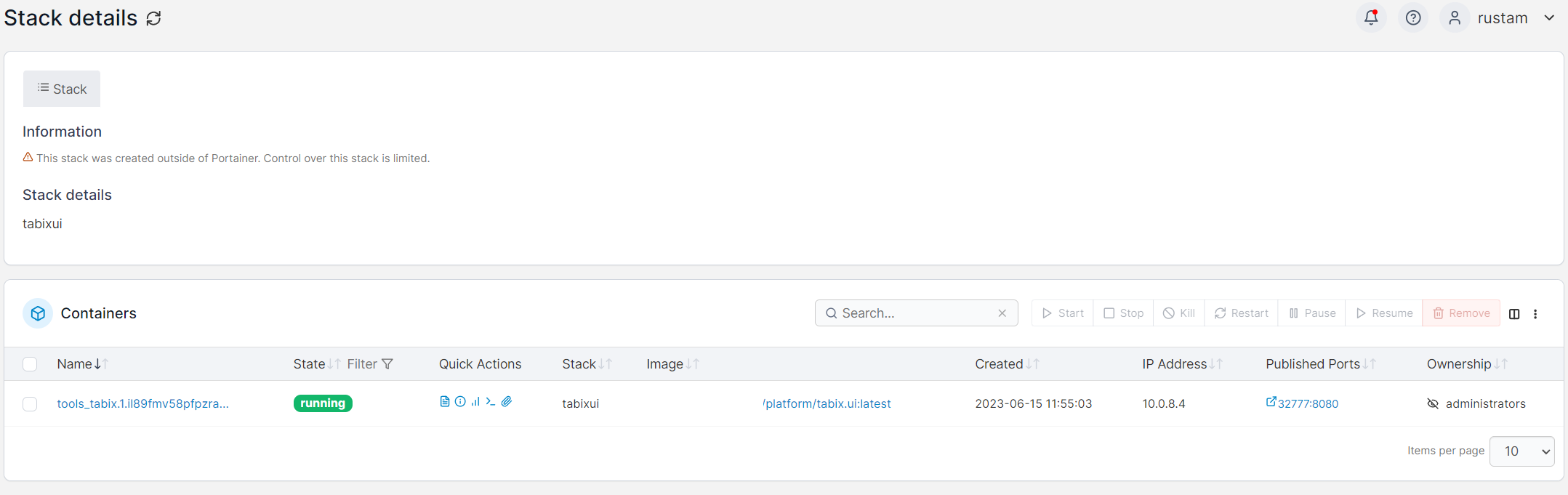 Bug With Stacks Mistakenly Considered Created Outside Of Portainer · Issue 10403 · Portainer