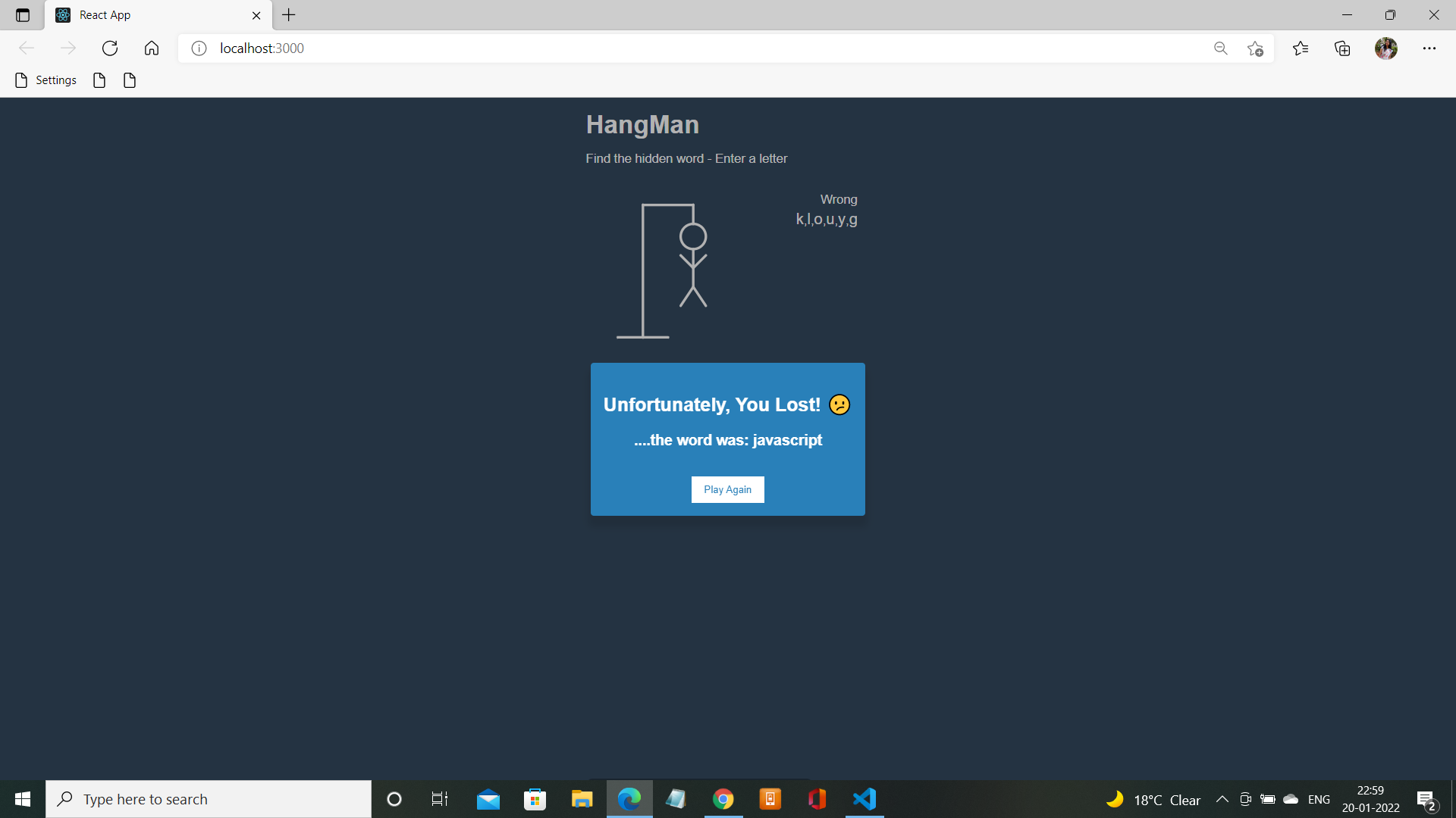 GitHub - SharvariMore/HangingMan-Game-App
