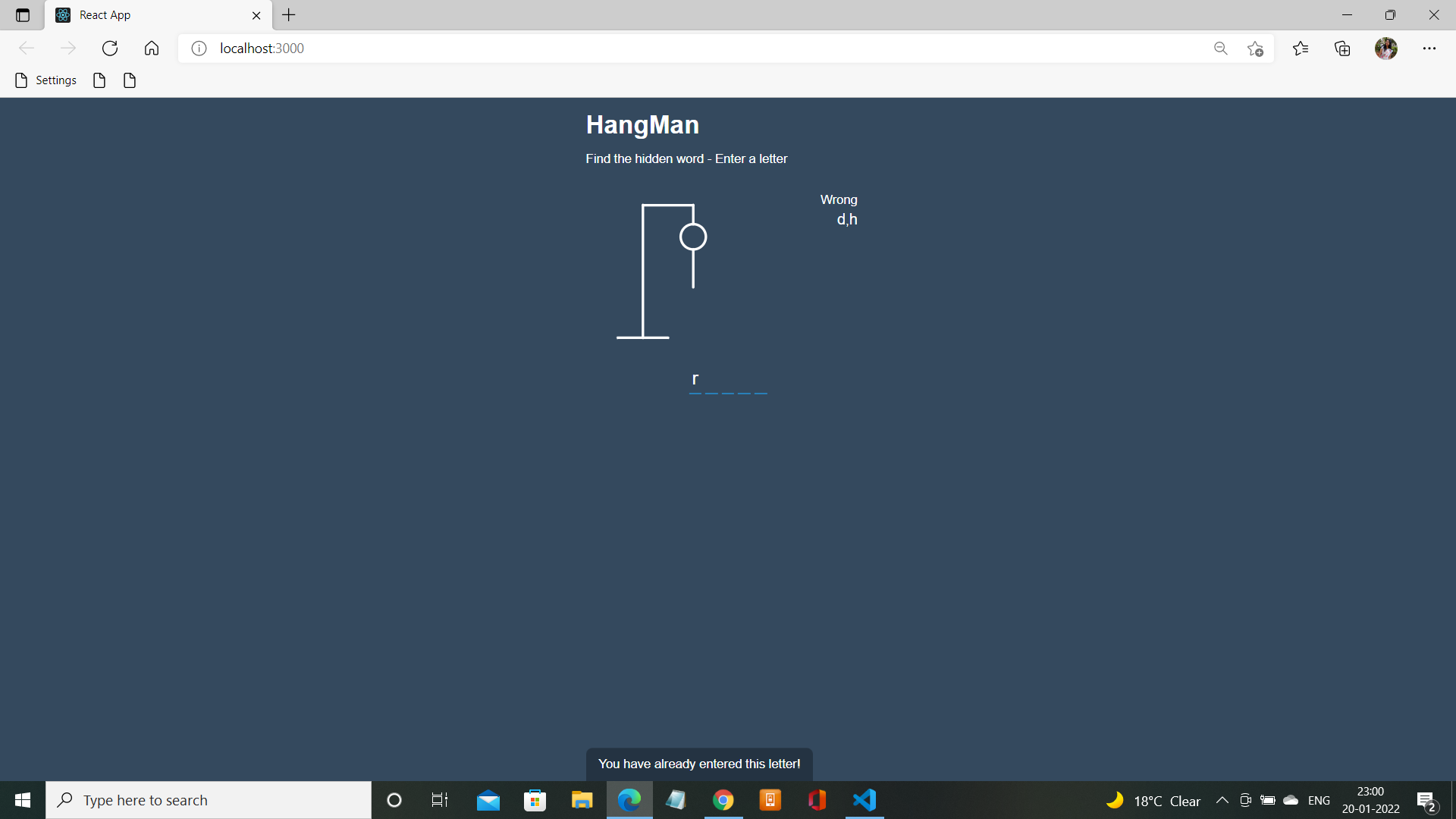 GitHub - SharvariMore/HangingMan-Game-App