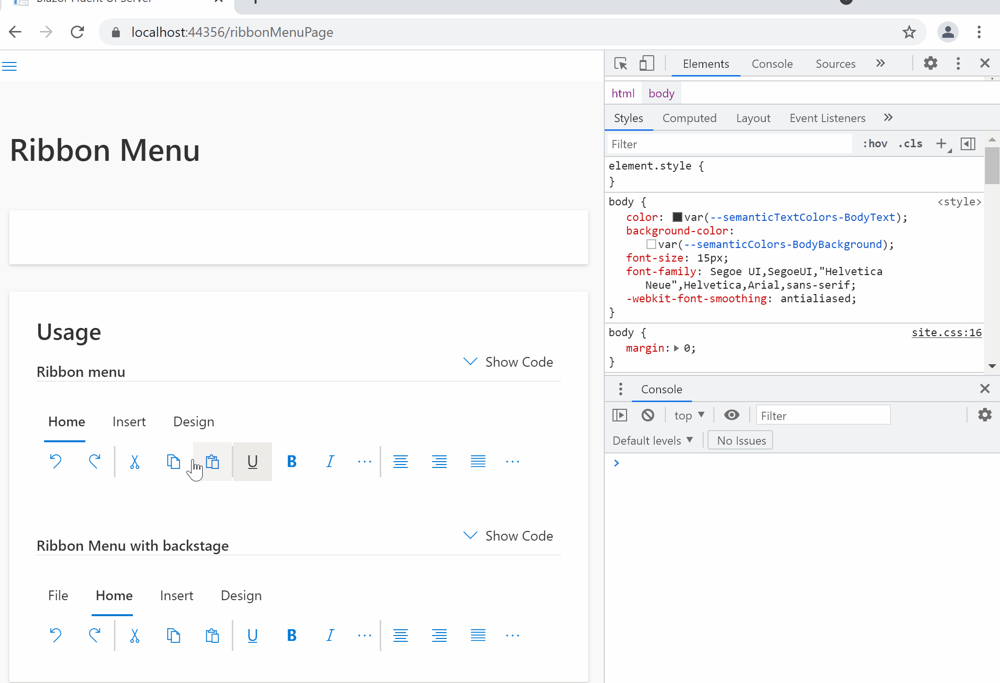 Ribbon in Blazor Server issues · Issue #333 · BlazorFluentUI/BlazorFluentUI · GitHub