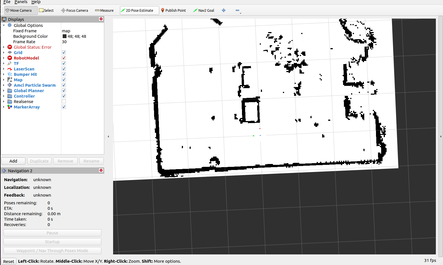 Navigation with rviz on already mapped room doesn't work properly · Issue #45 · turtlebot ...