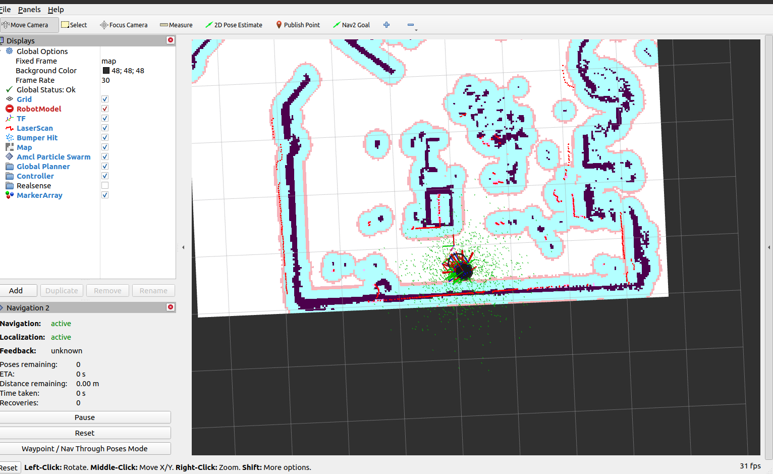 Navigation with rviz on already mapped room doesn't work properly · Issue #45 · turtlebot ...