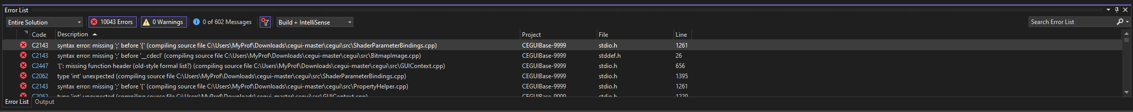 error when trying to build · Issue #1282 · cegui/cegui · GitHub