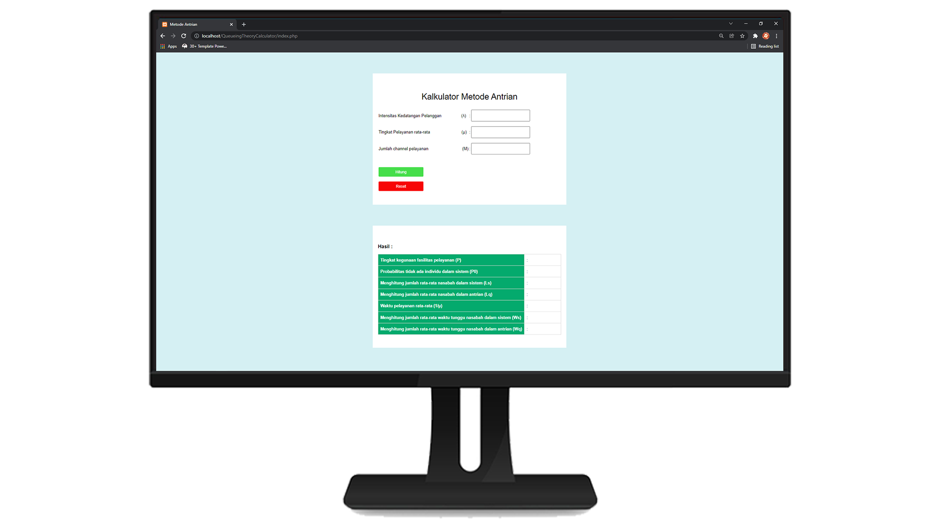 GitHub - mfebrindafian/Kalkulator-Metode-Antrian: Kalkulator Metode ...