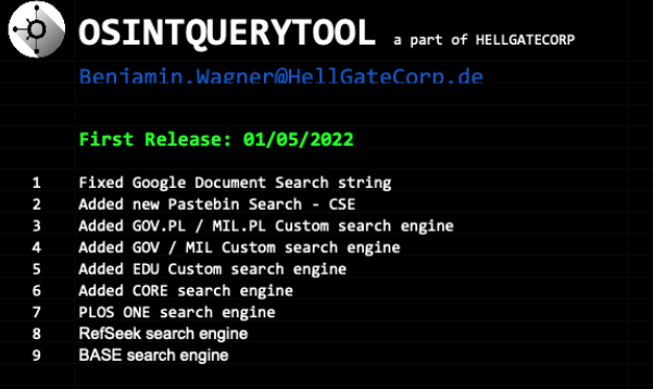 GitHub - HellGateCorp/OSINTQUERYTOOL: This is a interactive Osint Research Spreadsheet, hosted ...