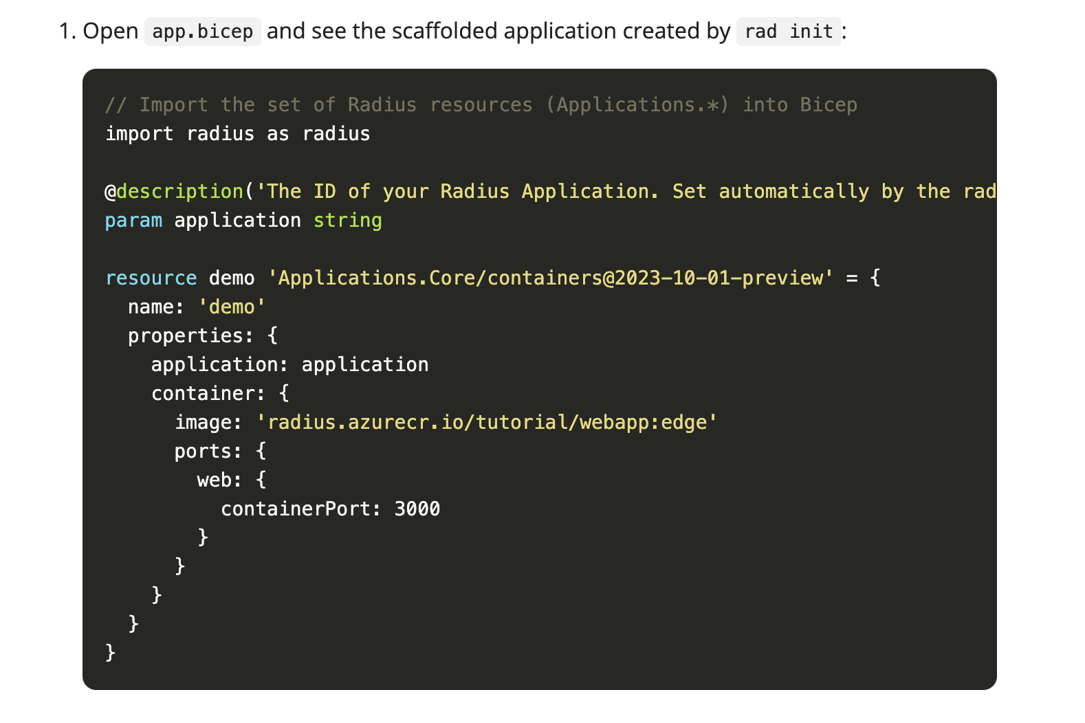 Update code samples to point to ghcr · Issue #881 · radius-project/docs · GitHub