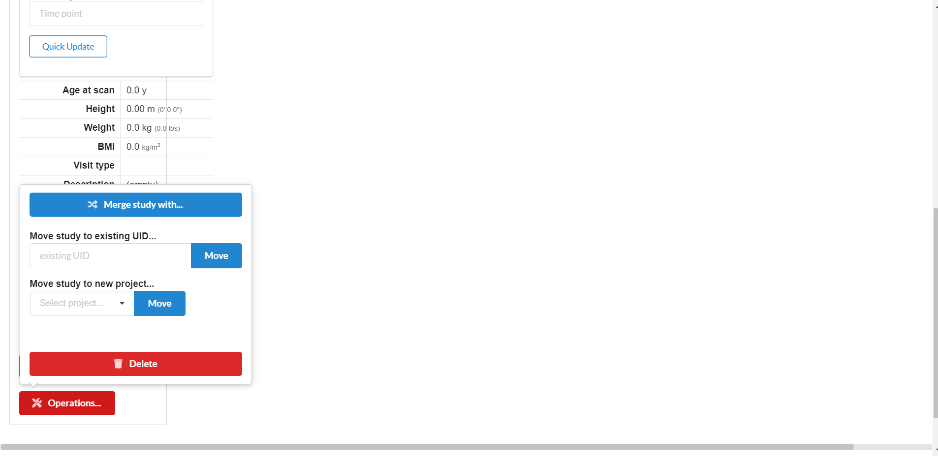 Managing data - NiDB Documentation