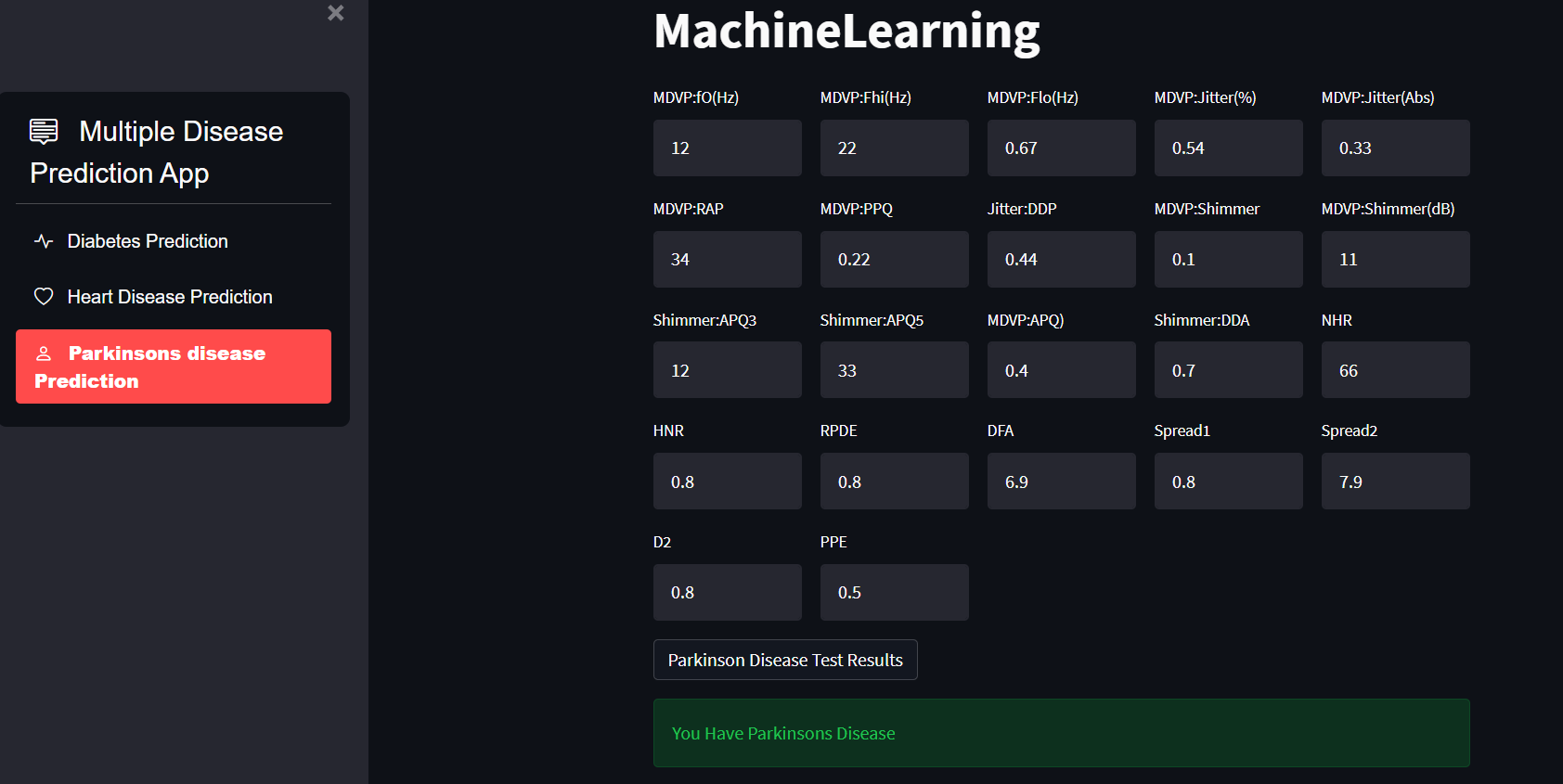 GitHub - vedantkadam/Multiple-Disease-Detection-Using-ML: This WebApp aims to predict various ...