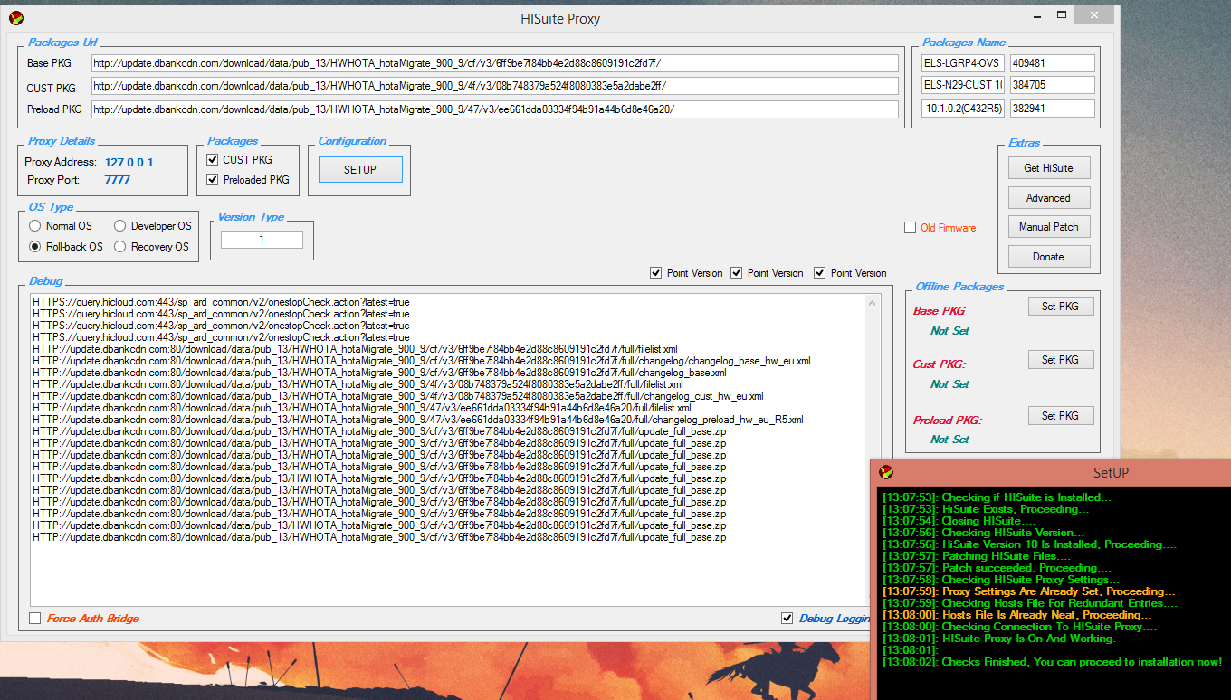 'No internet Connection' at 99% · Issue #97 · ProfessorJTJ/HISuite-Proxy · GitHub