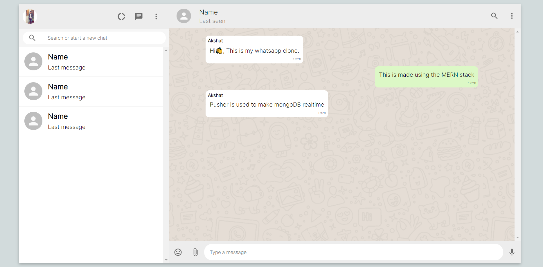 GitHub - Akshat-Maheshwari/WhatsApp-clone-frontend