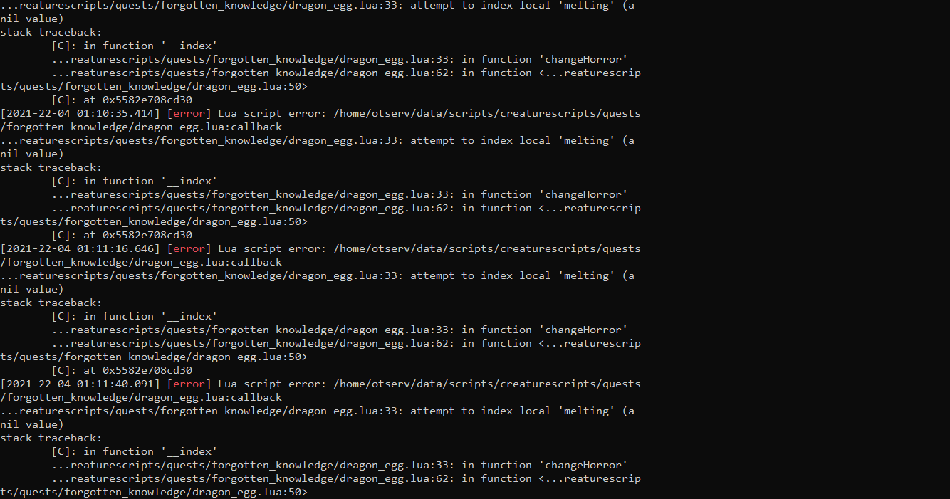 BUG: Dragon Egg Bug · Issue #285 · opentibiabr/otservbr-global · GitHub