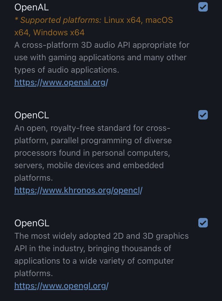Add 'Unsupported Platforms' note to some bindings · Issue #104 · LWJGL ...