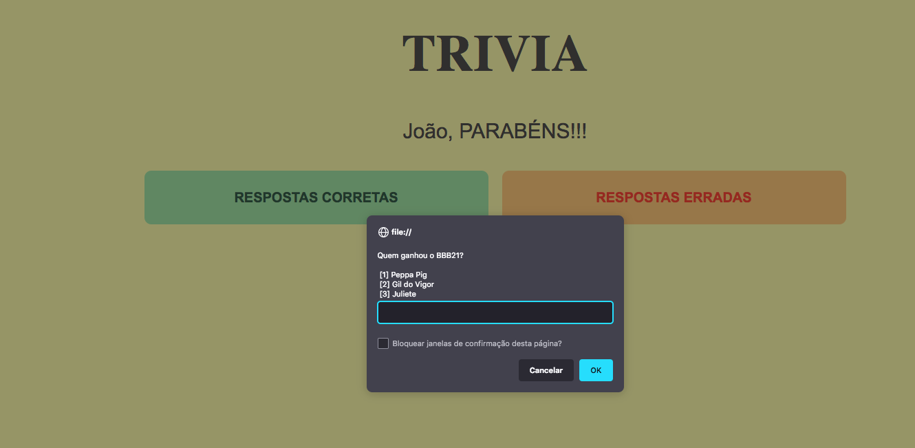 GitHub - EricaSerpa/Trivia-Jogo-de-Perguntas-e-Respostas: Trivia é um projeto proposto para a ...