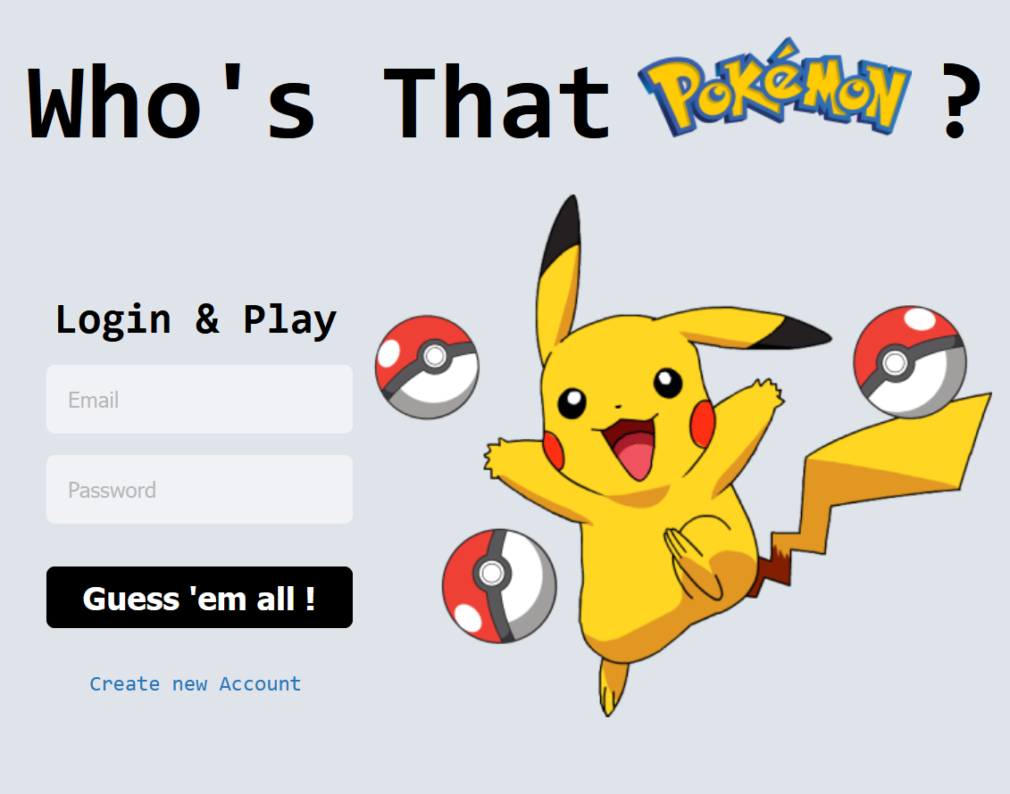 GitHub - roberbaca/pokeGame: Who´s that pokemon? A game powered by React.JS + Express + Node ...