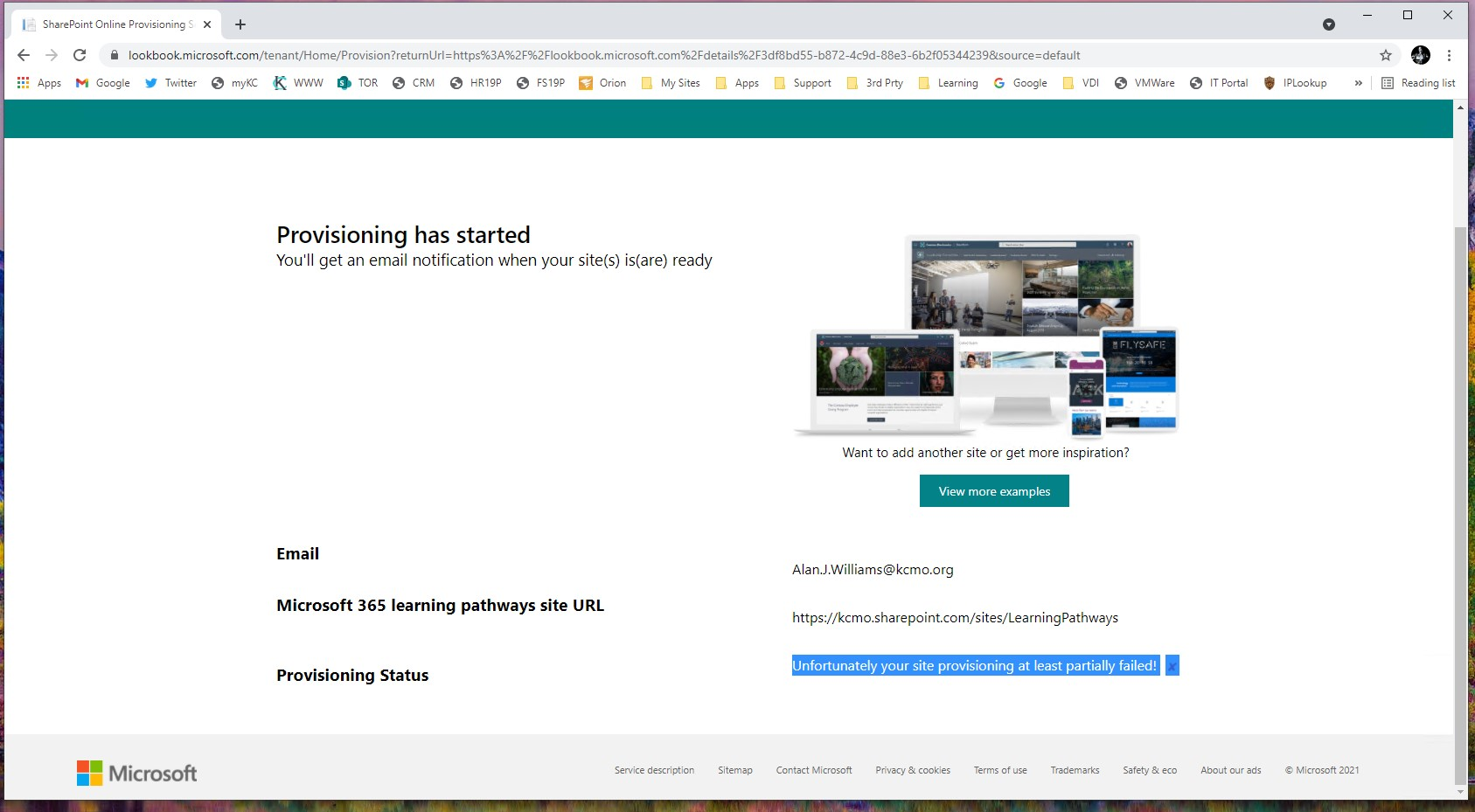 Learning Pathways Site not provisioning · Issue #474 · SharePoint/sp-provisioning-service · GitHub
