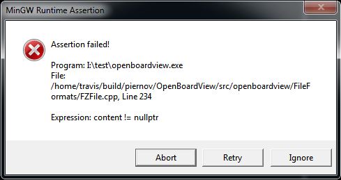 MinGW Runtime Assertion when opening Asus fz files · Issue #114 · OpenBoardView/OpenBoardView ...