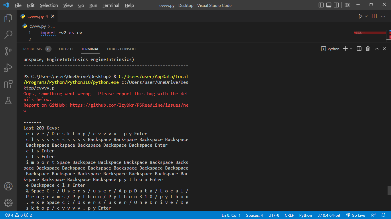 I Got A Sudden Error · Issue 3346 · Powershellpsreadline · Github 