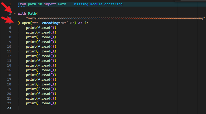 Folding not working properly · Issue #4408 · microsoft/pylance-release · GitHub