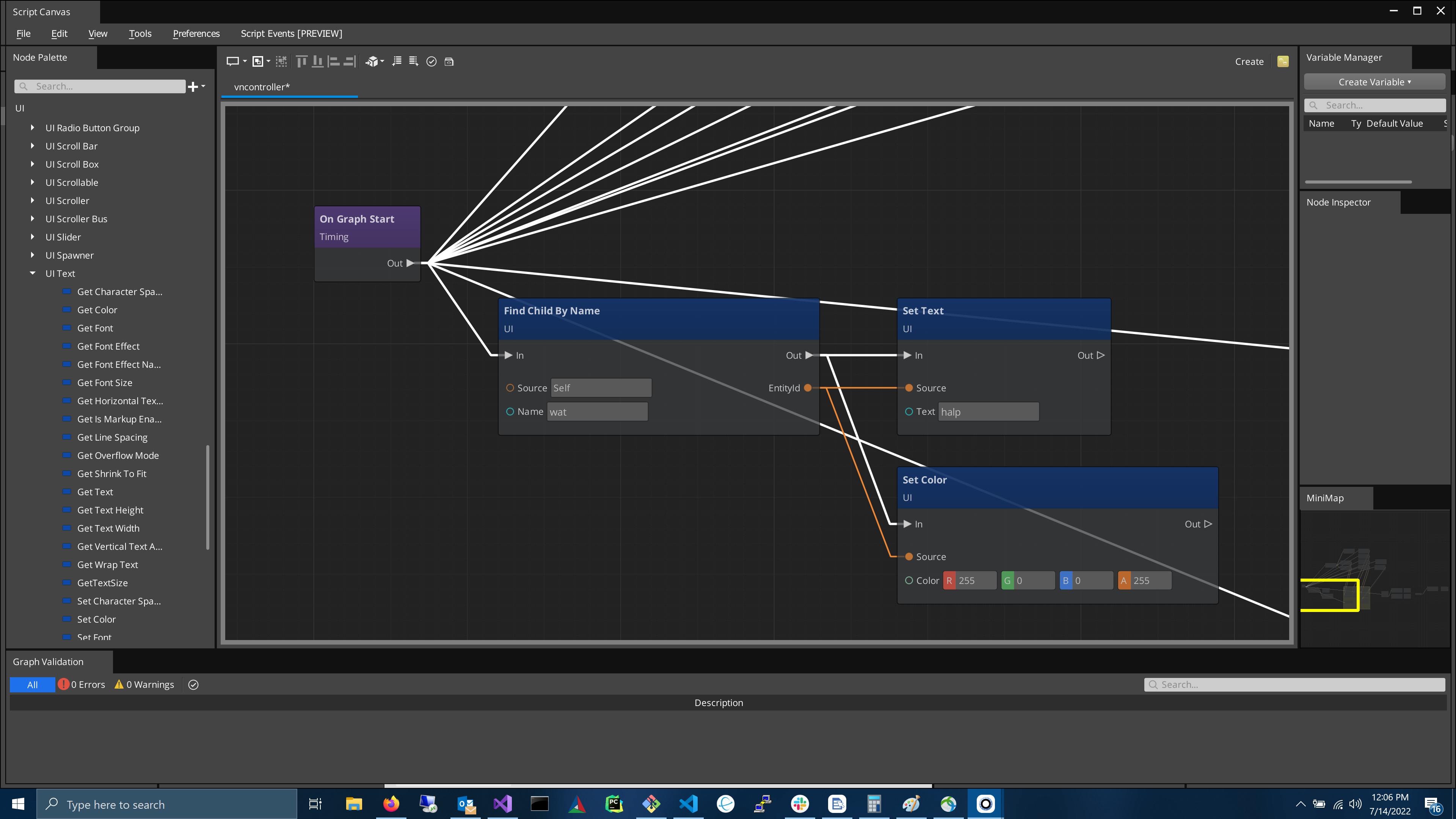 UICanvas text values cannot be set from a child ScriptCanvas element · Issue #11400 · o3de/o3de ...