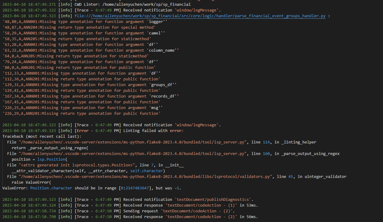 Flake8 Error At Column 0 Causes Lsp To Break · Issue 141 · Microsoftvscode Flake8 · Github 7200