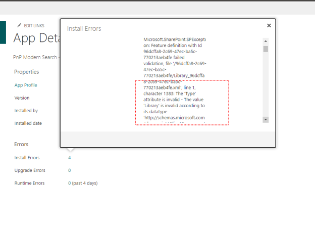 App Install Error: PnP Modern Search - Search Extensibility Library Core - Search · Issue #707 ...