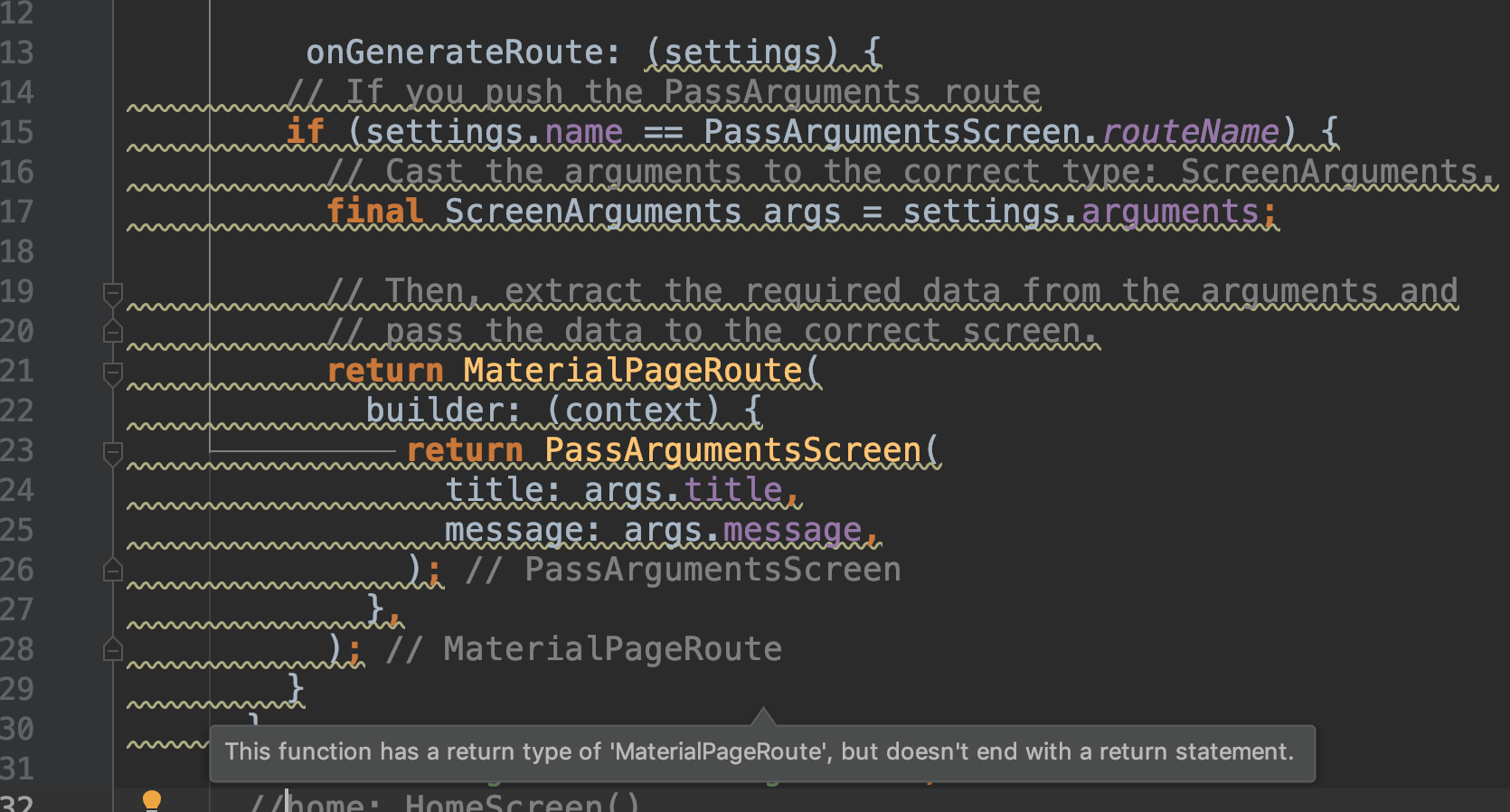 Add Missing Return Statement To Example On Pass Arguments To A Named