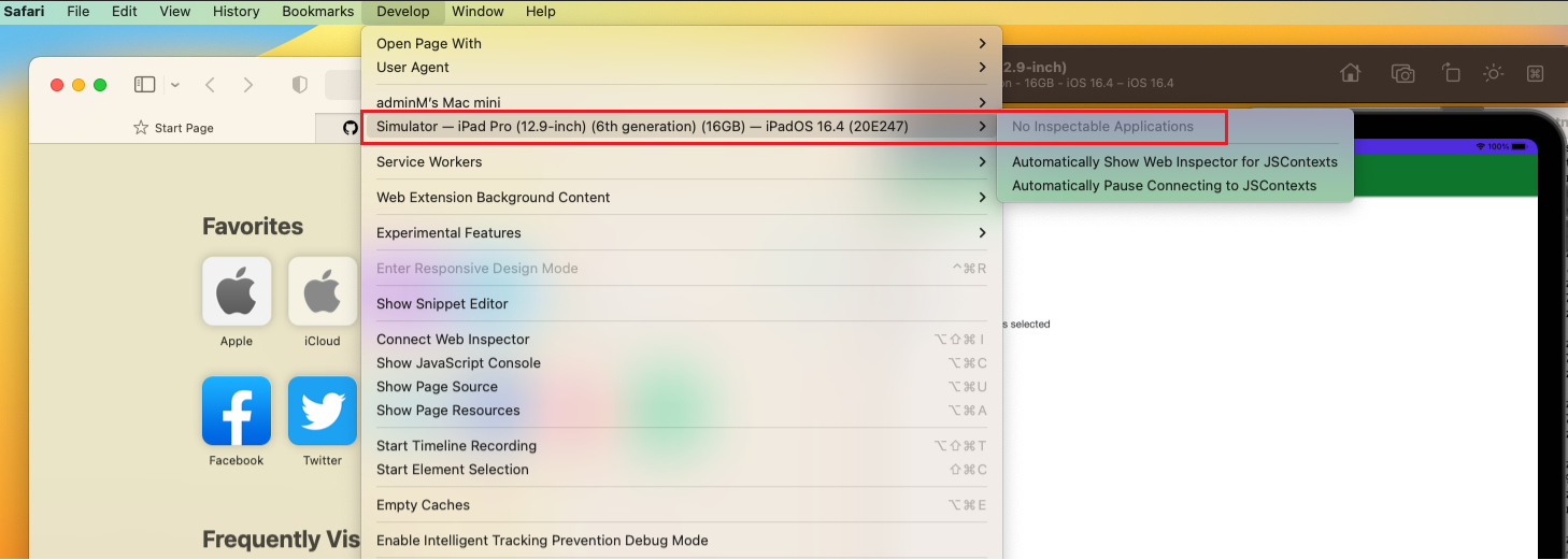 Safari browser development tools does not work for Blazor Hybrid 16.4 IOS/Mac Catalyst App ...